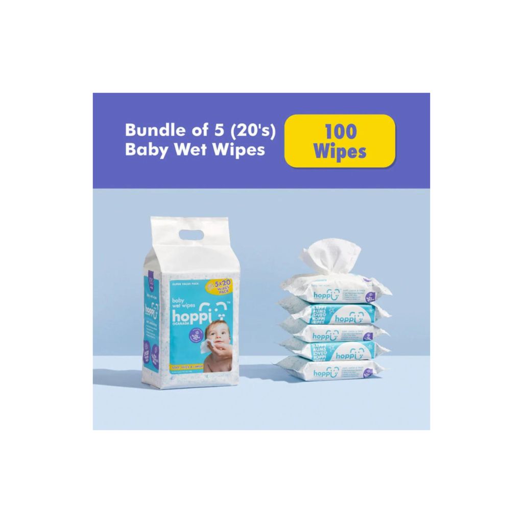 Hoppi Baby Wet Wipes [Bundle of 5packs] | motherswork Singapore ...