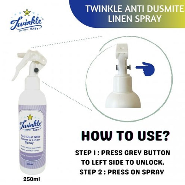 Twinkle Baby Anti-Dust Mite Room/Linen Spray 250ml | motherswork ...